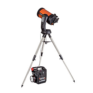Celestron – PowerTank 17 Telescope Battery – Rechargeable Portable 12V Power Supply for Computerized Telescopes – 204 Wh Power – Built–in AM/FM Radio, Siren, 2 USB Ports, Cigarette Lighter Adapter