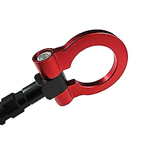 Xotic Tech Sport Track Racing Style CNC Aluminum Screw-on Tow Hook Front Bumper Compatible with Chevrolet Camaro 2016-2021 (Red)