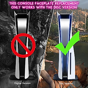 SIKEMAY PS5 Cover Plates Electroplated, PS5 Accessories Faceplates with Vented Design for Disc Edition, PlayStation5 Cover Skin, Custom Shell Plates for PS5 Console, Anti-Scratch, Dustproof - Purple