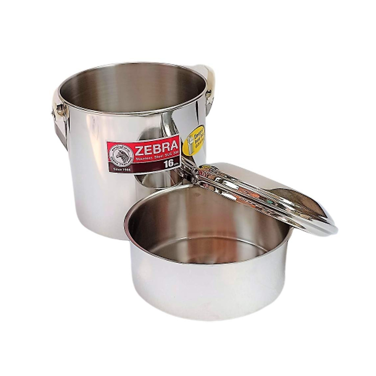 ZEBRA THAILAND Improved 16cm Loop Handle Pot, Silver