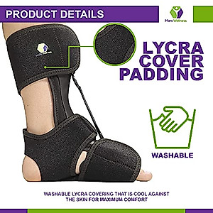 Comfort Dorsal Night Splint - Pain Relief from Plantar Fasciitis, Drop Foot, and Achilles Tendinitis - Small/Medium