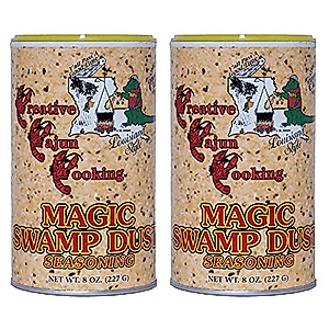 Creative Cajun Cooking Magic Swamp Dust Seasoning, 8 Ounce Shakers (Pack of Two - 1 Pound Total)