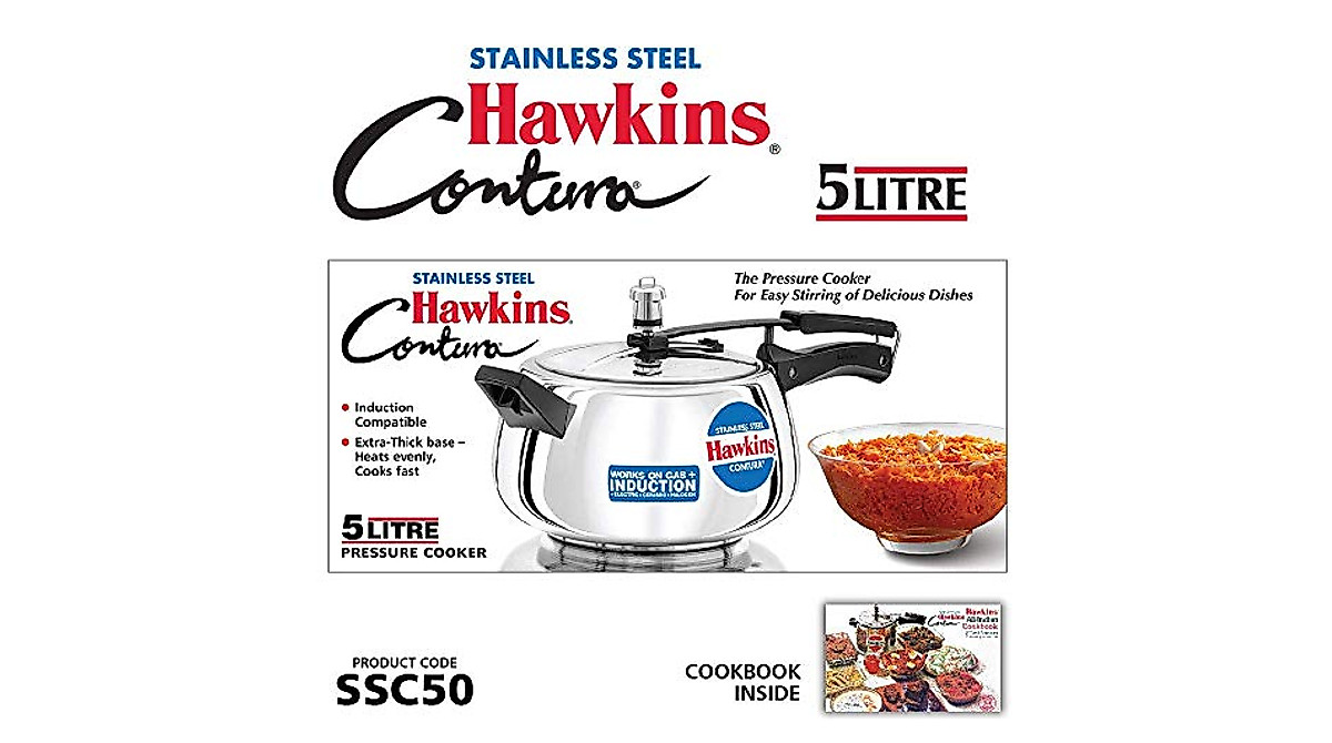 HAWKINS 5L Stainless Steel Induction Pressure Cooker