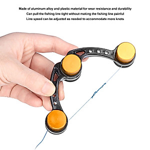 VBESTLIFE Fishing Bobbin Knotter Assist Knot Tool,GT FG PR Line Knotting Machine，Fishing Accessories(Yellow)