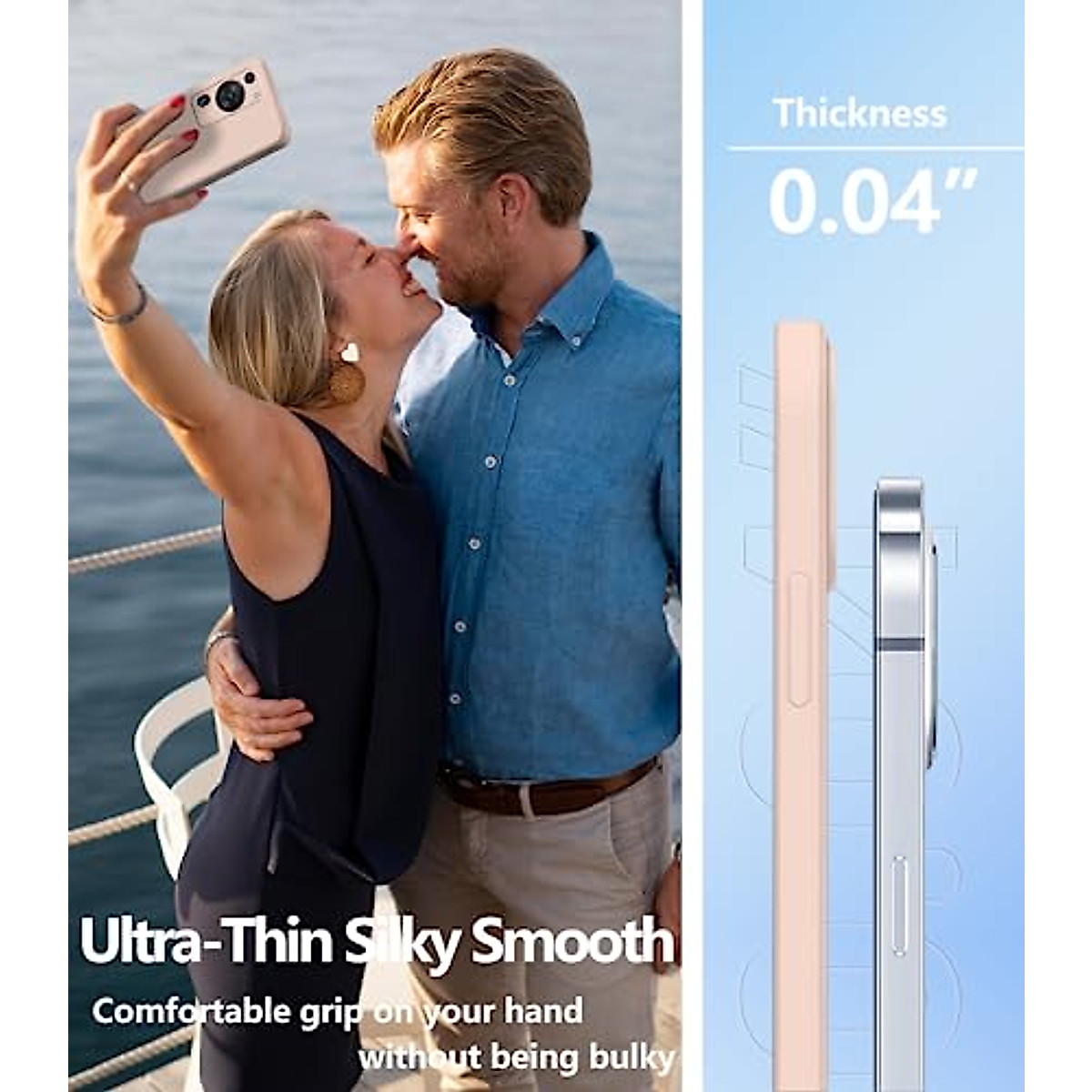 Jancyu Compatible with Huawei P60 Pro Case Soft, Silicone Phone Case for Huawei P60 Pro, 360°Full Protective, Shockproof and Fingerprint Resistant Accessorie (Pink)