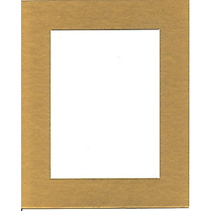 Pack of 5 11x14 Gold Picture Mats with White Core for 8x10 Pictures