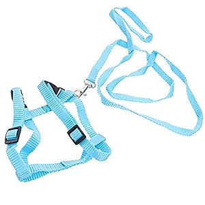 TEHAUX Pet Rabbit Harness Leash Soft Rabbit Harness and Leash Pet Rope Small Animal Vest Accessories for Walking/Running/ Jogging Outdoor Random Color