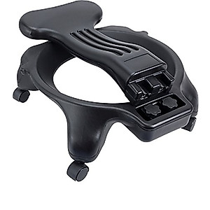 Pharmedoc Exercise Ball Chair with Back Support for Home and Office w/Exercise Yoga Balance Ball, Pump, Removable Back & Lockable Wheels