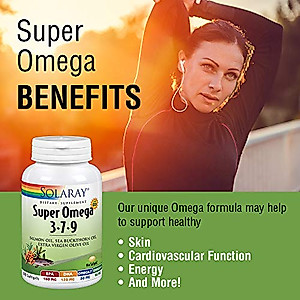 SOLARAY Super Omega 3 7 9 | Supports Healthy Skin, Cardiovascular Function, More | EPA, DHA, Essential Fatty Acids from Fish Oil | Mini Softgel, 120ct