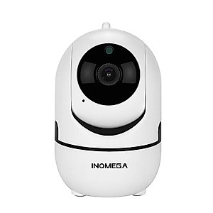 INQMEGA FHD 1080P WiFi Home IP Camera, Indoor Pan/Tilt 2.4Ghz Wireless Security Camera,Nanny cam with Auto Tracking, Cloud Service, Night Vision, Two Way Audio for Baby/Elder/Pet (White) (IL-HIP291G-2M-AI)