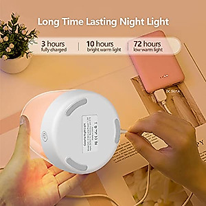 Dremkit Nursery Night Light for Kids, Baby Night Light with Dimmable Warm Light, 5 Color Changing Light, USB Rechargeable Bedside Night Light Lamp for Breastfeeding, Babies and Toddlers Bedrooms