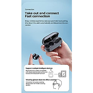 2023 New Wireless Ear Clip Bone Conduction Headphones - Open Ear Wireless Bluetooth Earbuds, Waterproof Ear Hook Bluetooth Headphones After Shock Bone Conduction Headphones For All Phone (BLACK)