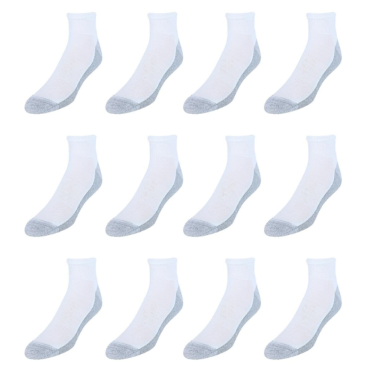 Hanes Men's, X-Temp Cushioned Ankle Socks, 12-Pack, White-12 Pack, 12-14
