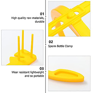 iplusmile Auxiliary Fertilization Feeding Farm Clamp Automatic Clip Animal Insemination Bottles Breeding Artificial for Holder Tool Cows Pig Support: Jar Kit Cattle Pigs Semen Sperm Ring