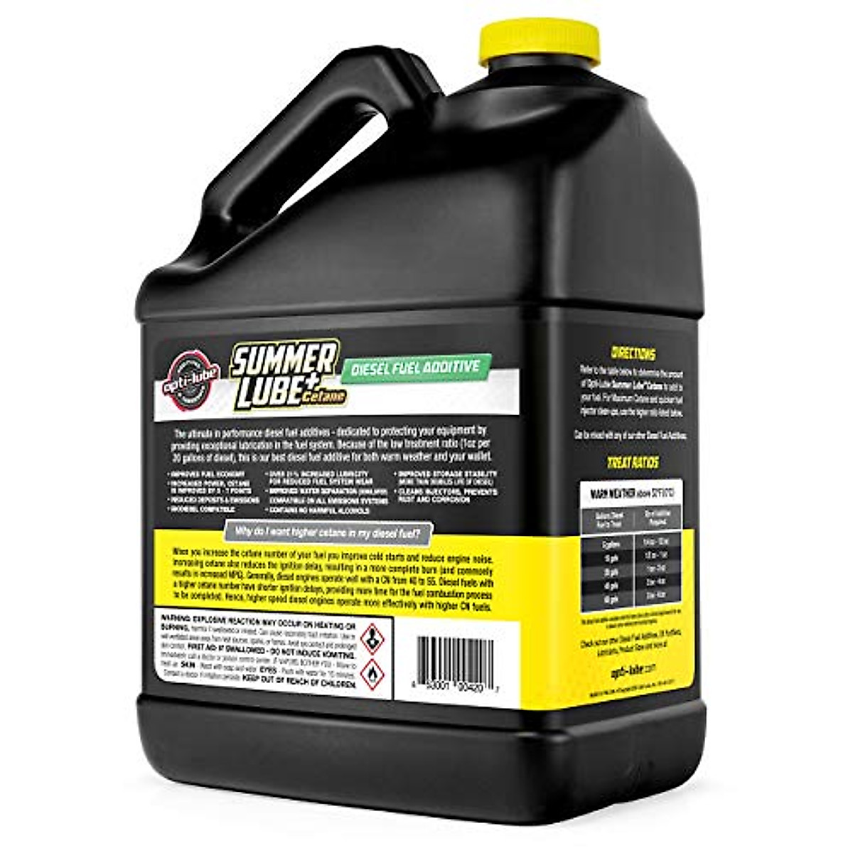 Opti-Lube Summer+ Cetane Formula Diesel Fuel Additive: 1 Gallon with Accessories (HDPE Plastic Hand Pump and 2 Empty 4oz Bottles) Treats up to 2,560 Gallons