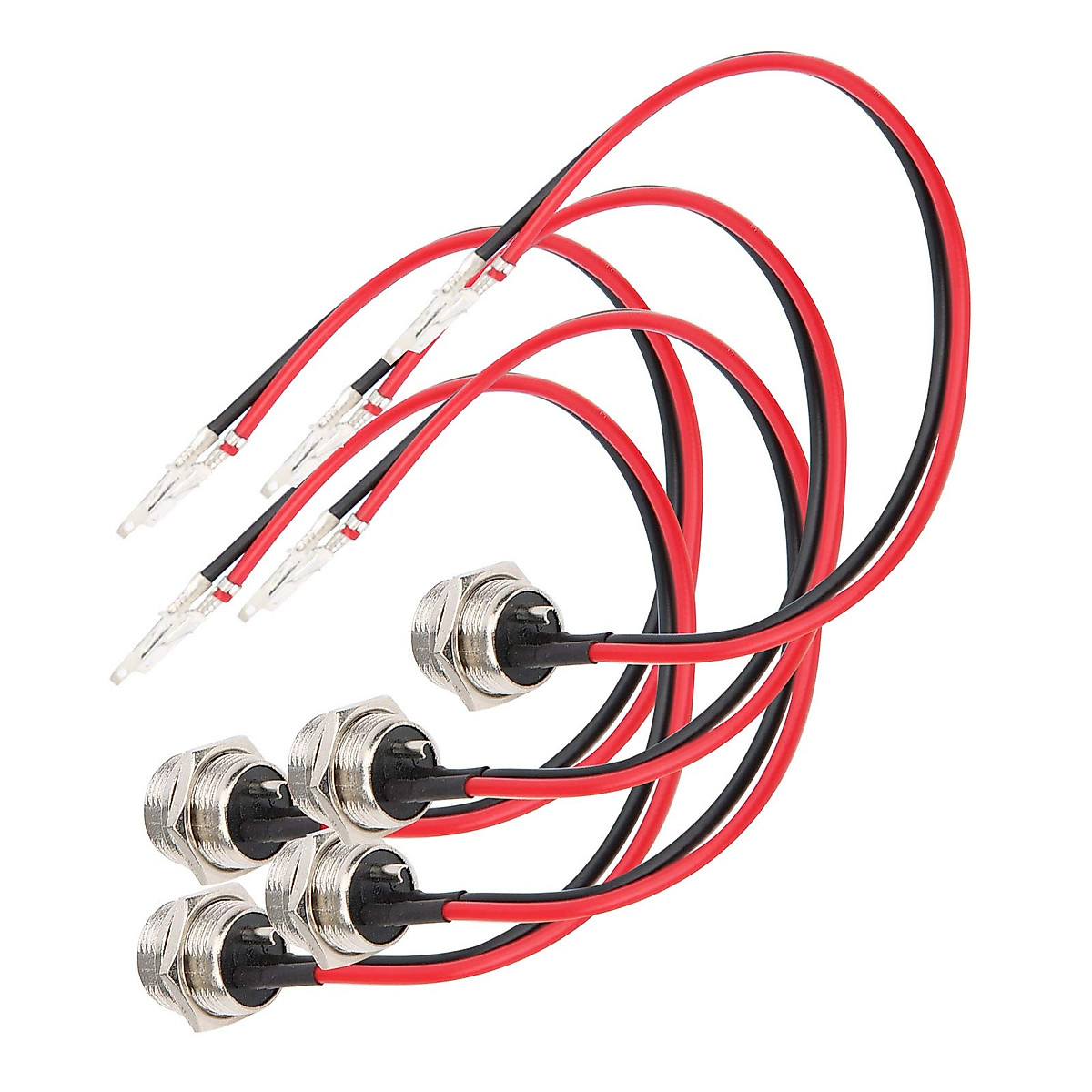 5pcs Scooter Charger Port, 3-Pin Inline Round Charger Connector with for Electric Self-Balancing Scooter