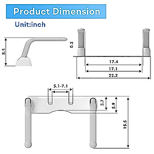 HEINSY Toilet Safety Rail, Heavy Duty Foldable Toilet Handrail, Aluminum Alloy Support Up to 480LBS Perfect for Elderly Senior Handicap Pregnant