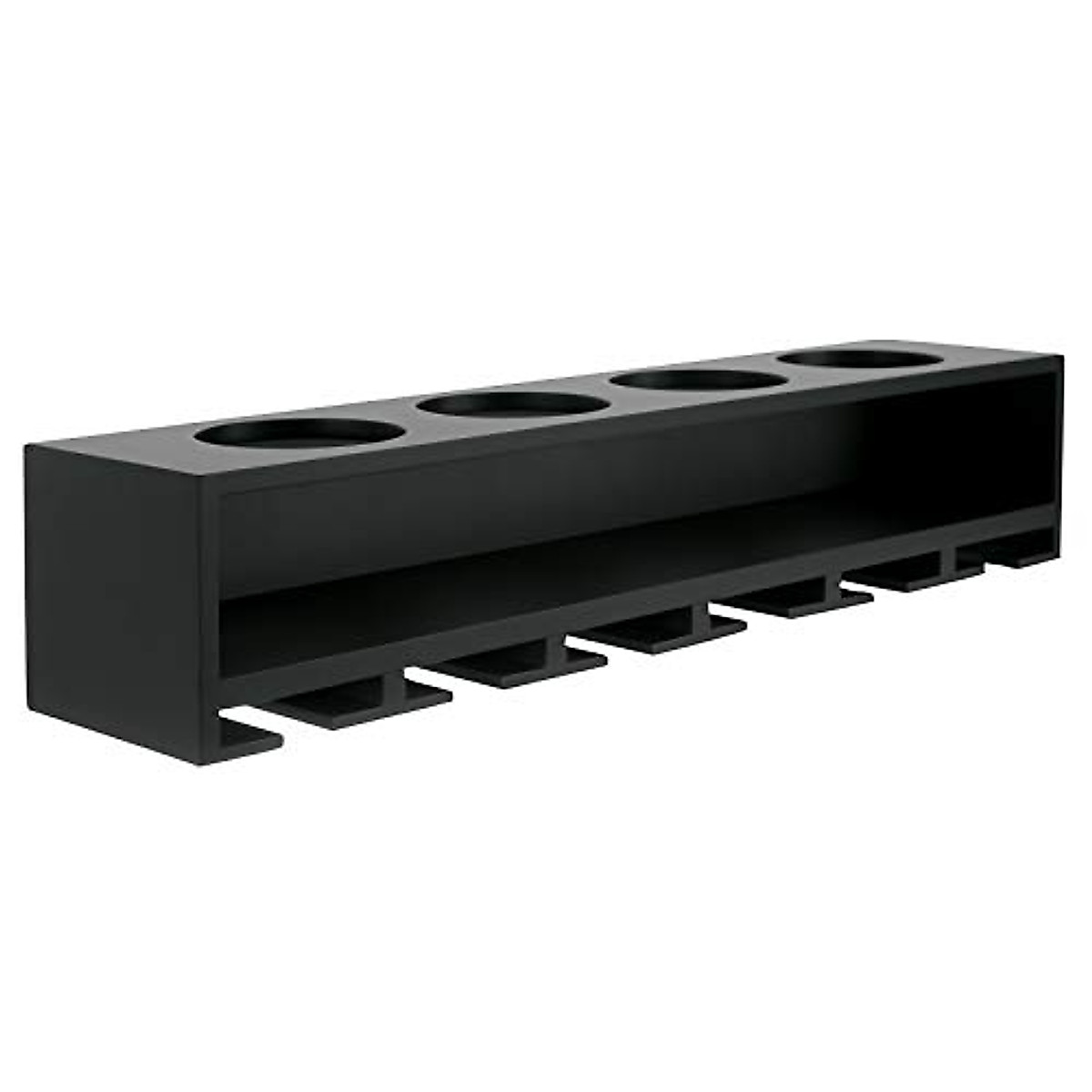 Kiera Grace Claret Wine Bottle & Glass Holder Shelf, 22.5", Black