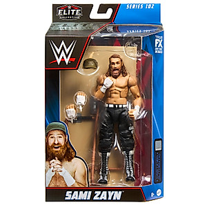 Mattel WWE Sami Zayn Elite Collection Action Figures, Deluxe Articulation & Life-like Detail with Iconic Accessories, 6 in