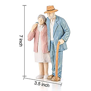 Couple Collectible Figurines, Love Statue, Sculpted Hand-Painted Sweet Loving Together Figure, Anniversary Wedding Valentine's Day Gift for Wife Husband Boyfriend Girlfriend (Around You)