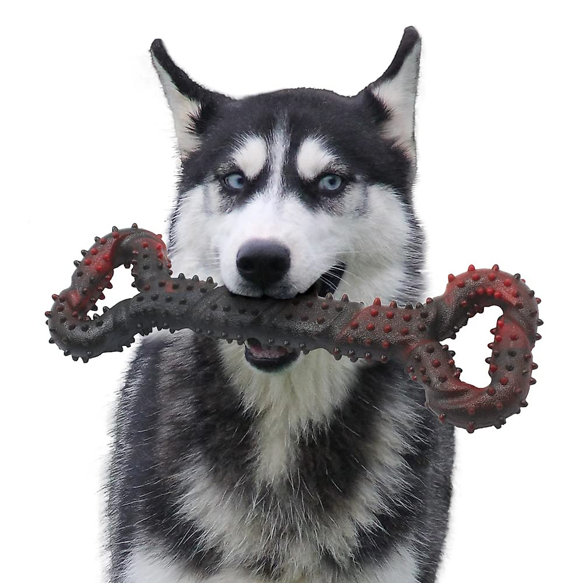 AMOMI PET Dog Toys for Aggressive Chewers Large Dog Toys with Convex Design Natural Rubber Tug-of-war Toy for Energetic Dogs Medium Large Dogs Tooth Clean