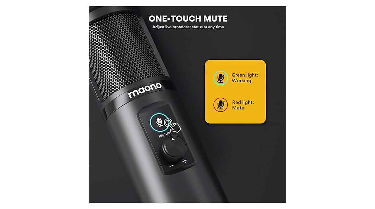 MAONO USB Microphone for Podcast, Streaming & Recording