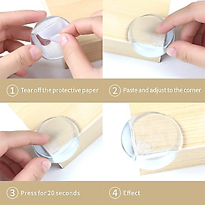 8 Pack Corner Protector, Baby Proof Corner Guards, Tanmivvy, Stop Child Head Injuries, for Furniture Against Sharp Corners