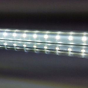 JOMITOP 6FT Integrated Led Light 56W (120W Equivalent), V-Shape Shop Light Fixture, Plug and Play, Clear Cover, Cold White 6000K, AC85-265V - Pack of 25 Units