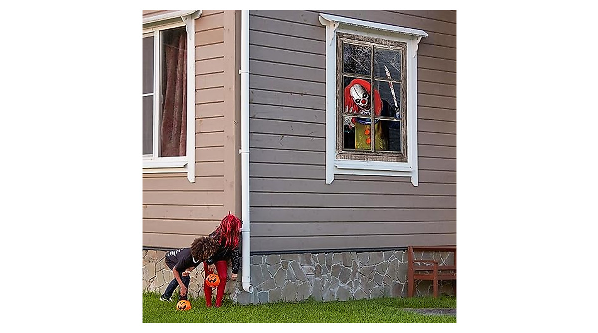 Buy Waenerec Halloween Scary Clown Window Decoration