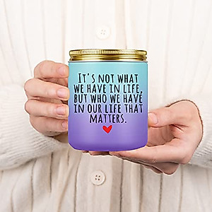 GSPY Scented Candles - Friends Candle, Friendship Gifts - Thank You Candle, Mothers Day, Thinking of You Gift, Miss You Gifts for Women, Friends, Mom, Family, Bridesmaid - Positive Messages, Send Love