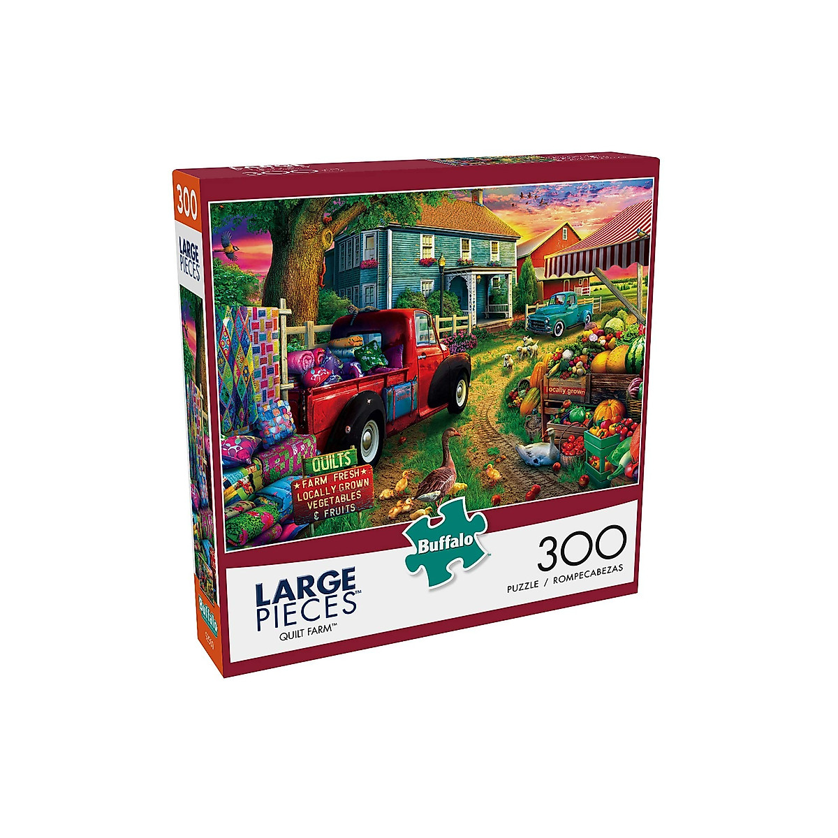 Buffalo Games - Quilt Farm - 300 Large Piece Jigsaw Puzzle
