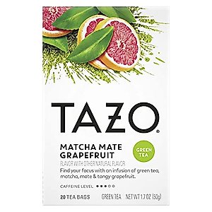 TAZO Matcha Mate Grapefruit Tea Bags, 20 Count (Pack of 6)