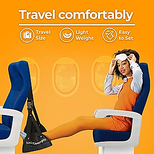 Airplane Footrest (Travel Comfortably), Perfect Airplane or Office Footrest to Relax Your Feet - Airplane Foot Hammock for Airplane Travel Accessories, Desk Foot Hammock, Airplane Essentials