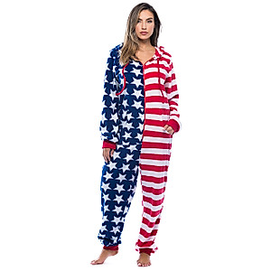 #followme 6424-RWB-M American Flag Adult Onesie/Pajamas