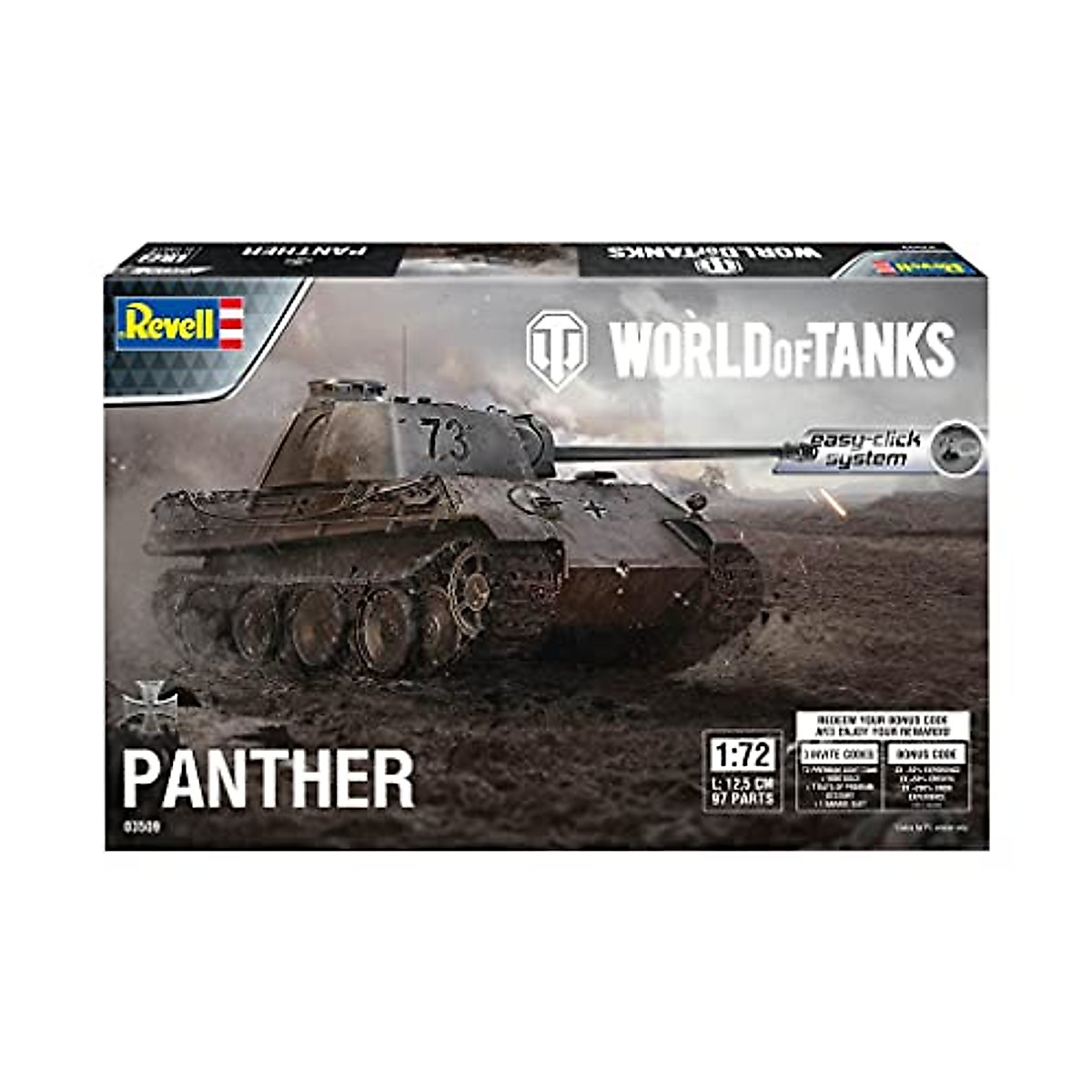 Revell, Coloured 03509 Panther Ausf. D World of Tanks 1:72 Scale Plastic Model kit