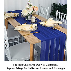 Pardecor Chiffon Table Runner 29inx120in Table Runner Sheer Table Runner Chiffon Table Runners for Weddings Chiffon Fabric for Wedding Arch Tulle Table Runner Satin Table Runner Boho (1, Blue)