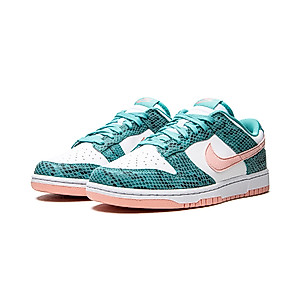 Nike Mens Dunk Low DR8577 300 Snakeskin Washed Teal Bleached Coral - Size 9.5