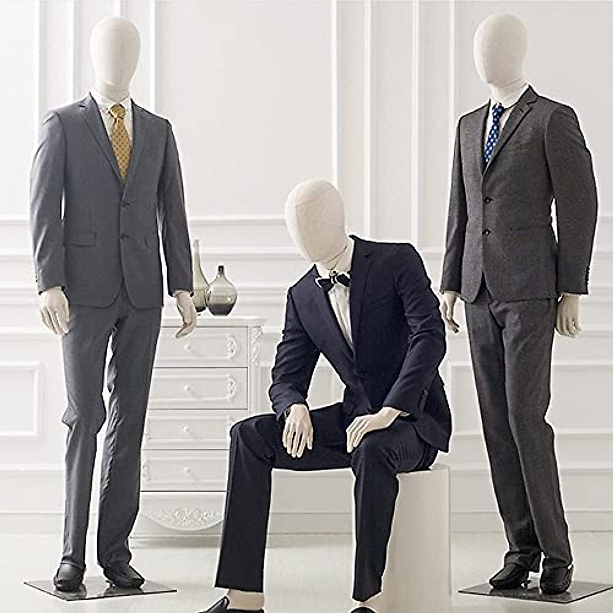 Dressmakers Mannequin Body Male Adjustable Mannequin Body Torso with Triangle Base | Bust Dressmakers Dummy for Window Shop Clothes Display