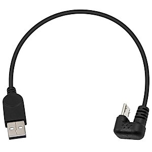 Poyiccot Micro USB Cable Android, 180 Degree Micro USB to USB 2.0 Cable, U Shaped Micro USB Charging Cable, USB to Micro USB Cable Short for ps4, Power Bank, Android Phone, 30cm