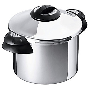 Kuhn Rikon 3762 Duromatic Top Stainless Steel Pressure Cooker with Side Grips, 6 Litre / 24 cm