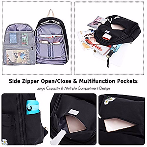 FANDARE Casual Daypacks Backpacks Lover School Bag Girls Boys College Backpack Knapsack Bookbag for Women Men Teens Outdoor Travel Shopping Work Campus Rucksack Durable Nylon Blue