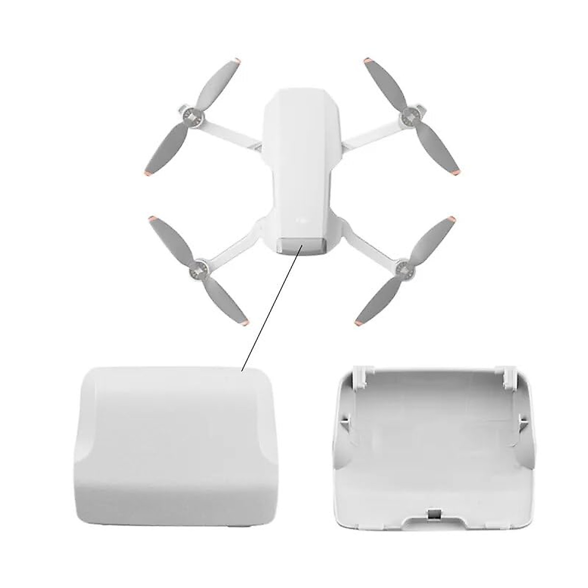 ELBFAE Battery Cover for Mavic Mini 2 Drone Battery Back Cover Replacement for DJI Mavic Mini 2 Repair Spare Parts Accessory