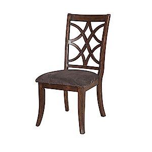 ACME Keenan Side Chair, Walnut Finish, Set of 2