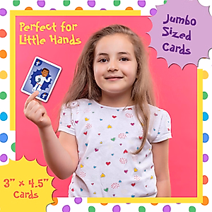 University Games Old Maid Card Game - Jumbo Size, Colorful Character Cards for Kids Ages 4 and Up, Fun Family and Educational Game
