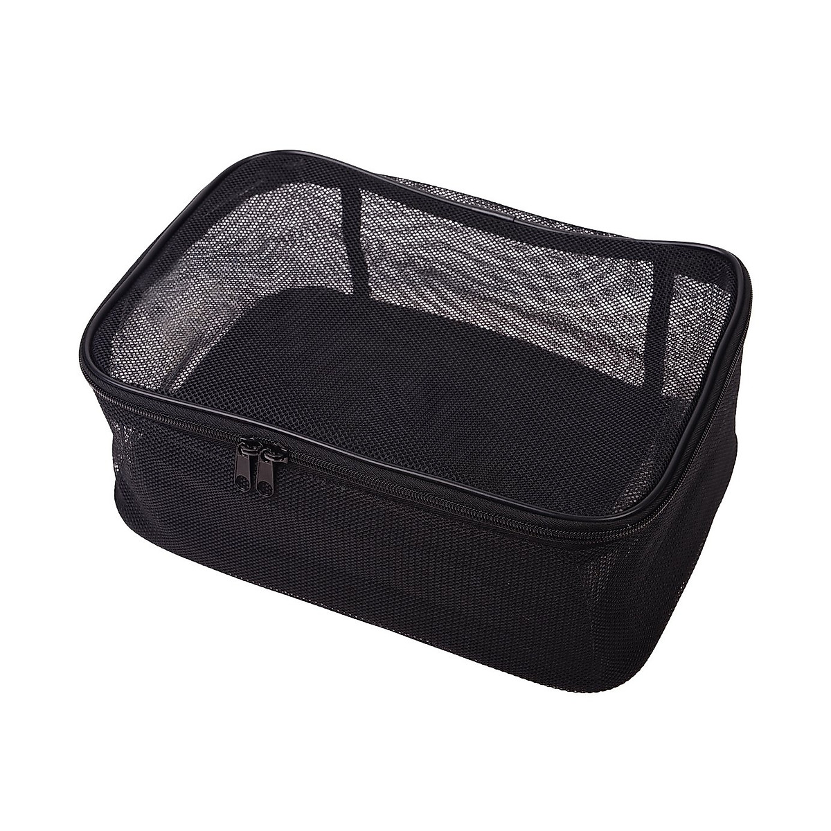 SHANY Large Assorted Sizes Cosmetics Makeup Travel Bag - Black Mesh Bag Make Up Bag Organizer Tools Storage Carry On - 3PC set