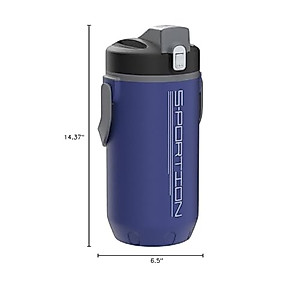 Pearl Metal D-2769 D-2769 Water Bottle, Made in Japan, 0.6 gal (2.0 L), Direct Drinking Sports Bottle, One-Touch Loader, Jug