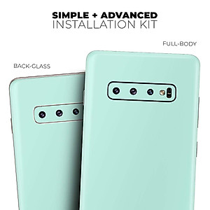 DesignSkinz Subtle Solid Green Protective Vinyl Decal Wrap Skin Cover Compatible with The Samsung Galaxy S20 (Screen Trim & Back Glass Skin)