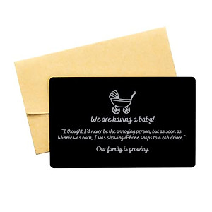 Parenting Funny Quotes, Having Baby, First Parent, Pregnancy for First Dad, First Christmas for First dad, Premium Engraved Card, Never Fade Off