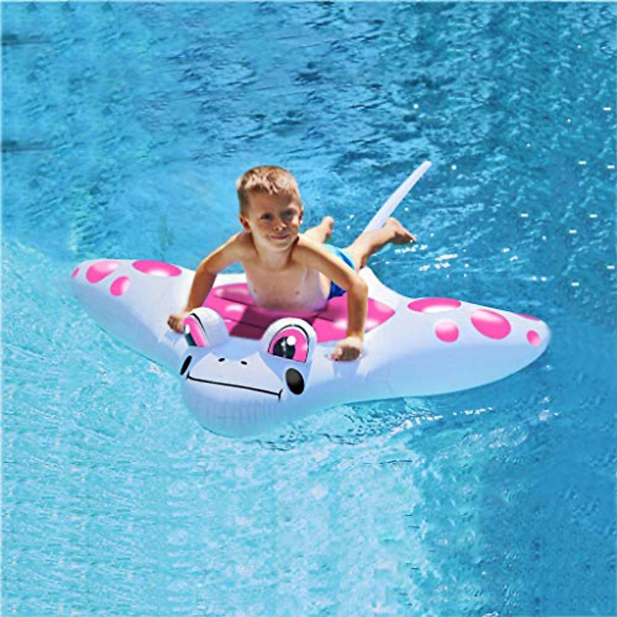 Toxz Floating Inflatable Circle for Kids, Armrest Design Inflatable Fish,Durable Environment Protection PVC(Ship from US!)
