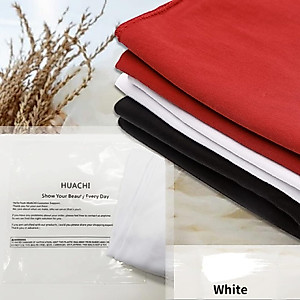 Huachi Black Head Wraps for Women Turban Hair Scarf African Extra Long Stretch Jersey Summer Breathable Lightweight Head Band Tie Dreadlocks Accessories (White)